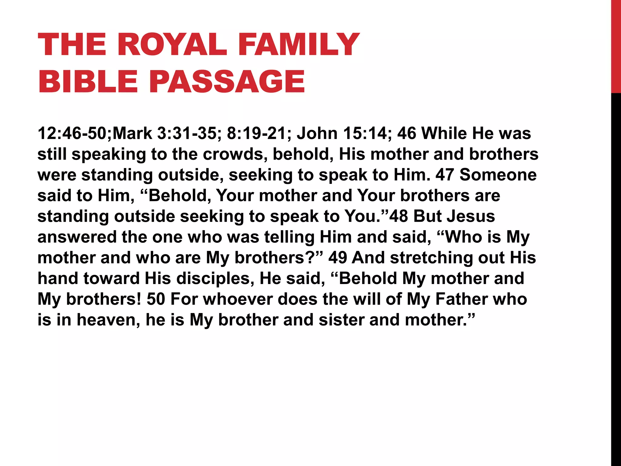 Gracious Jesus 55 - The Royal Family | PPTX