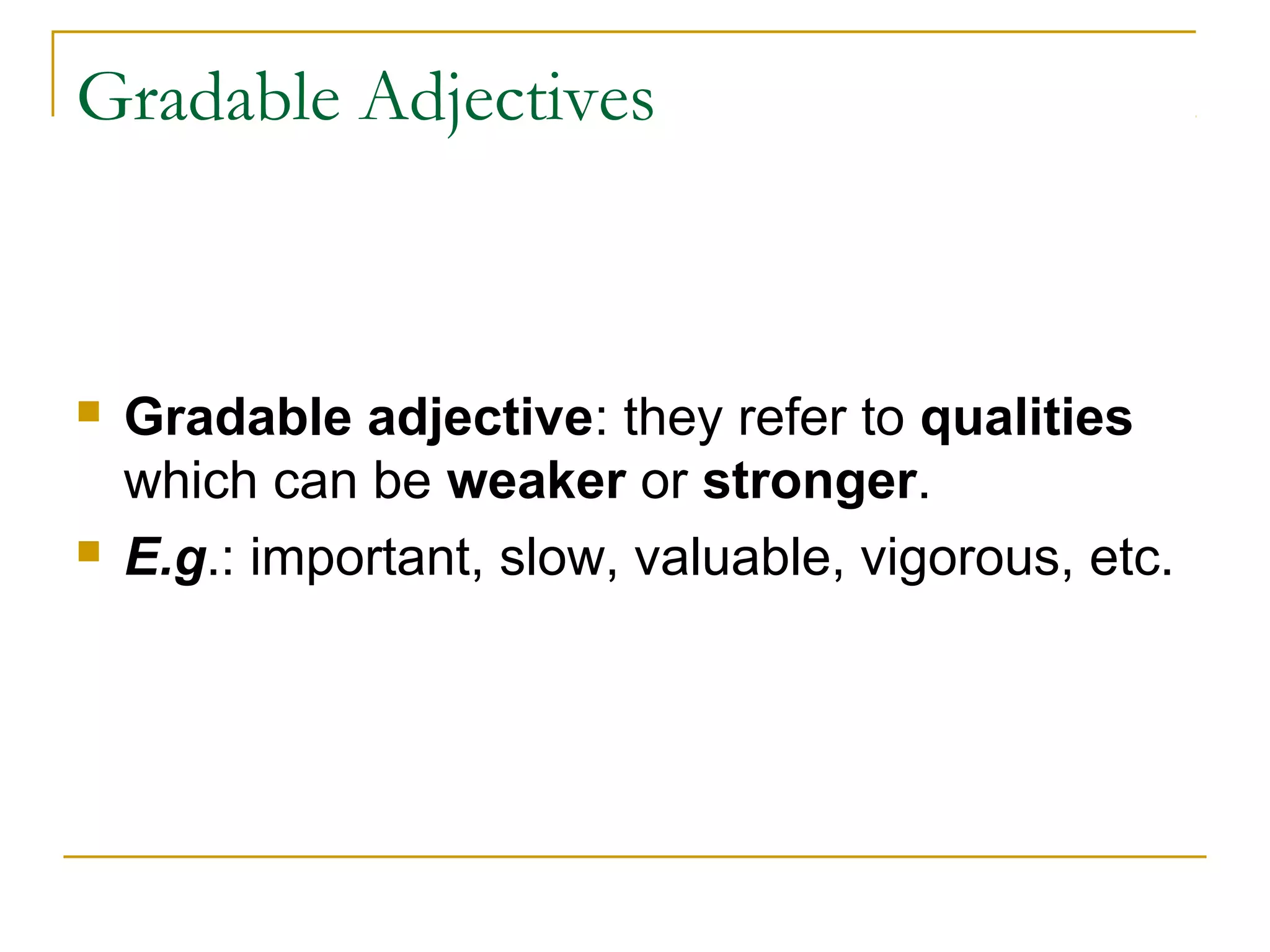Gradable adjectives | PPT