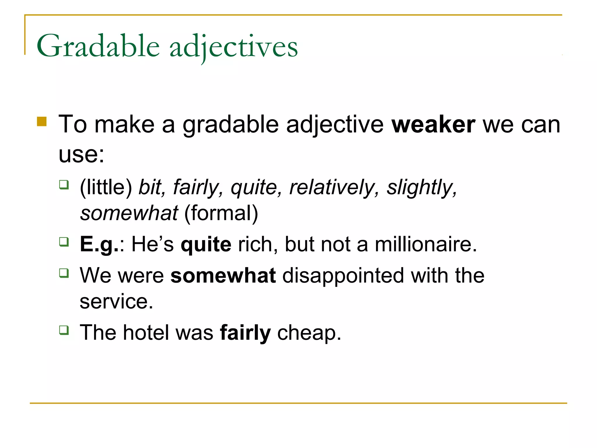 Gradable adjectives | PPT