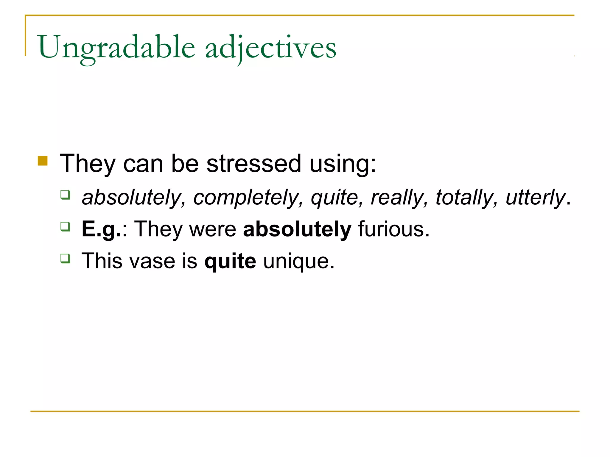 Gradable adjectives | PPT