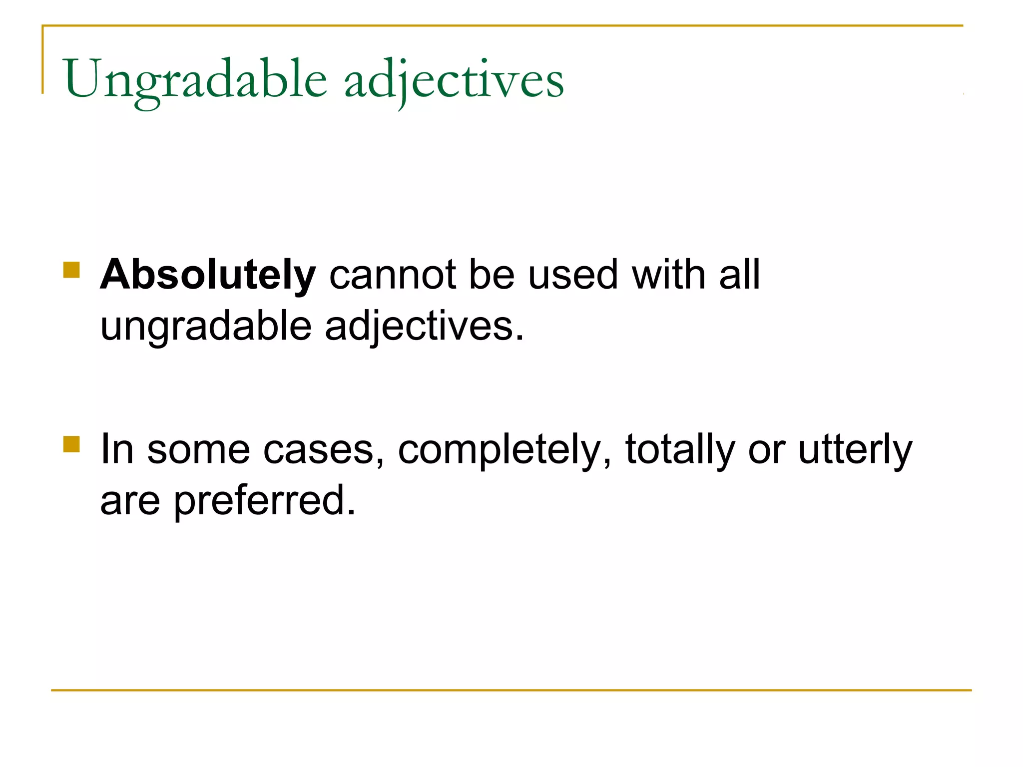 Gradable adjectives | PPT