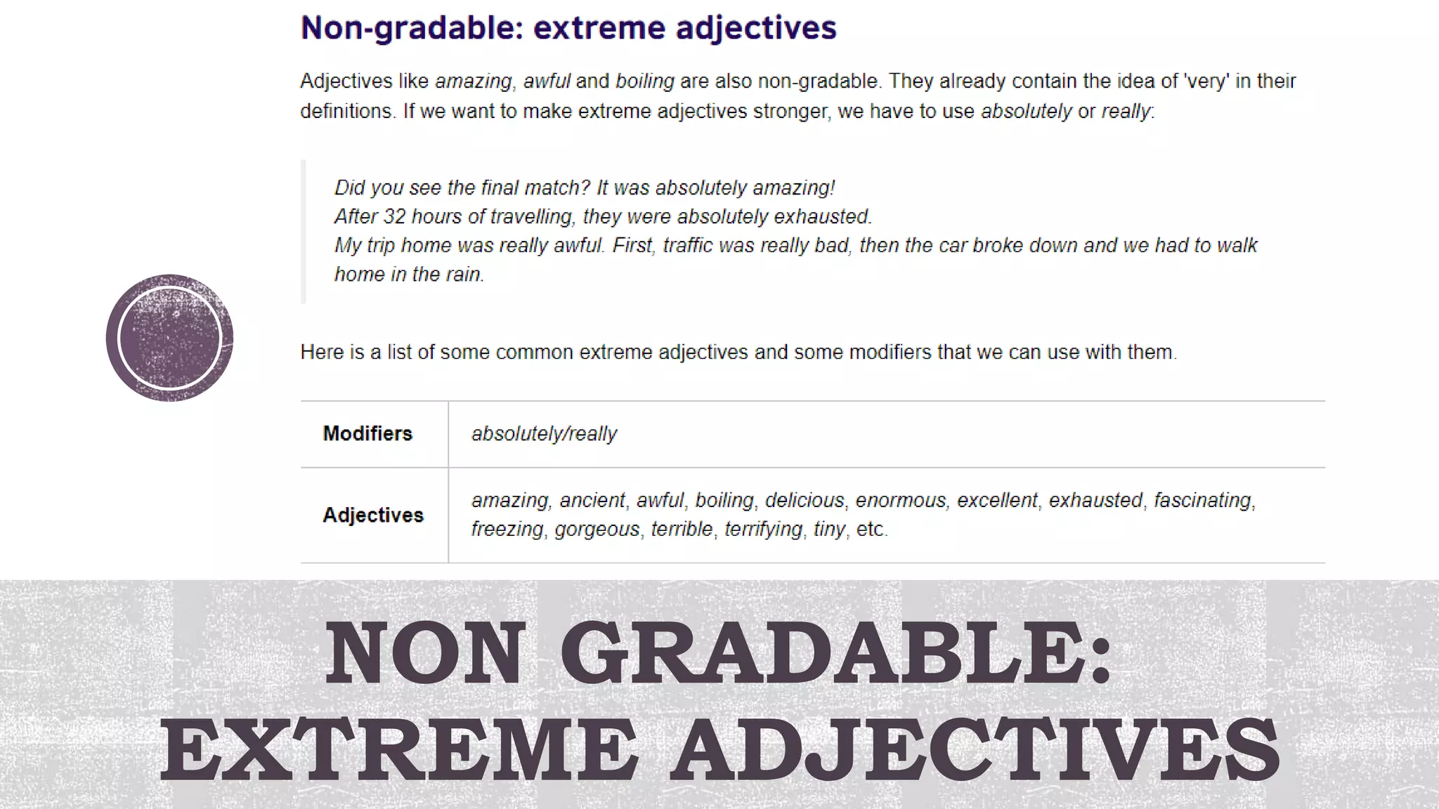 GRADABLE AND EXTREME ADJECTIVES | PPTX