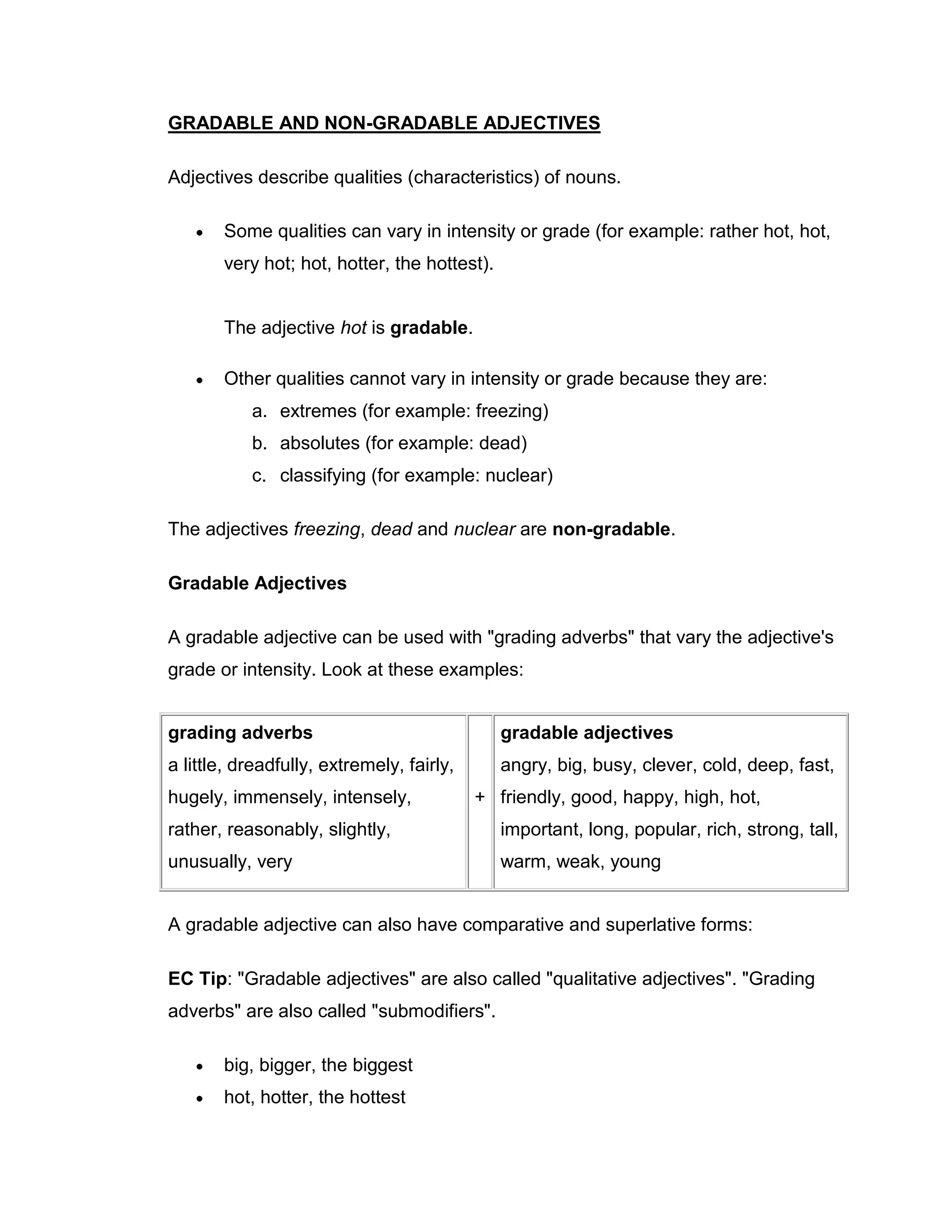 Gradable and non | DOCX