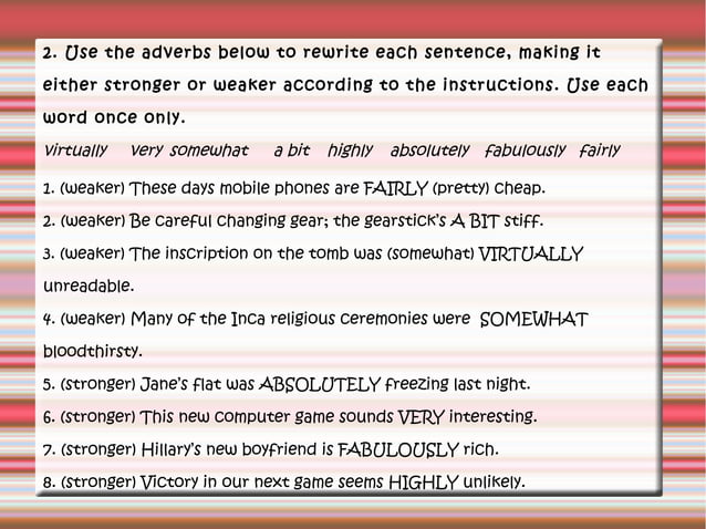 Gradable and non-gradable adjectives | ODP