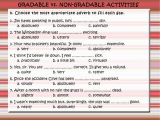 Gradable and non-gradable adjectives | ODP