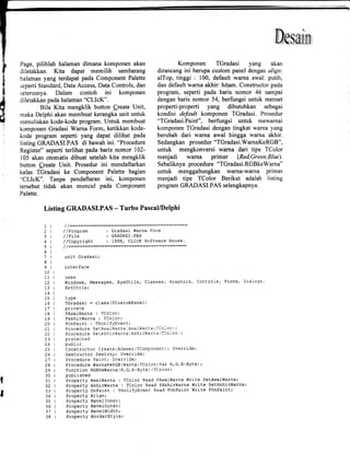 MERANCANG KOMPONEN GRADASI WARNA FORM PADA BORLAND DELPHI | PDF