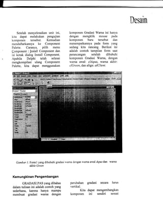 MERANCANG KOMPONEN GRADASI WARNA FORM PADA BORLAND DELPHI | PDF