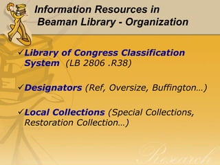 Beginning Research Spring 2011 | PPT