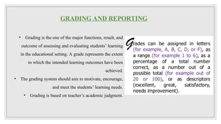 educational assessment grading and reporting | PPT