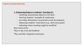 educational assessment grading and reporting | PPT