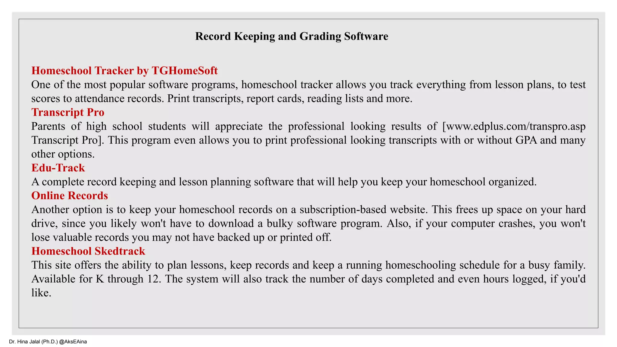 Grading and Record keeping software | PPT