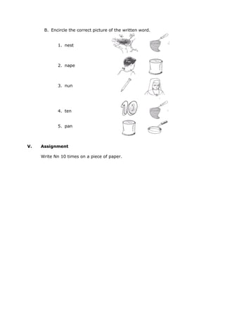 Grade 1-english-identifying-initial-and-final-consonant-n | DOC
