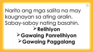 Pagkilala at Paggalang sa Iba't Ibang Relihiyon at Paniniwala sa ...