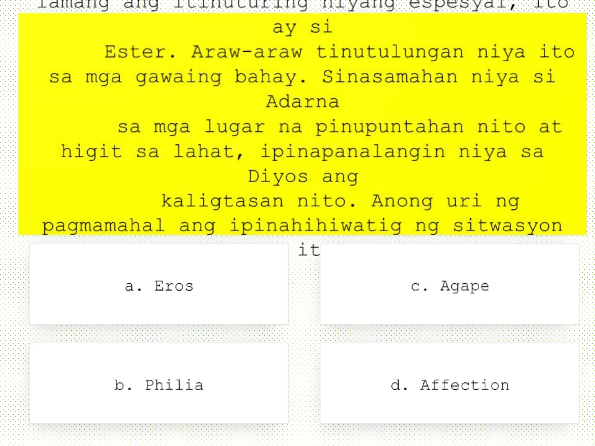 ESP 10 Assessment----------------------- | PPT