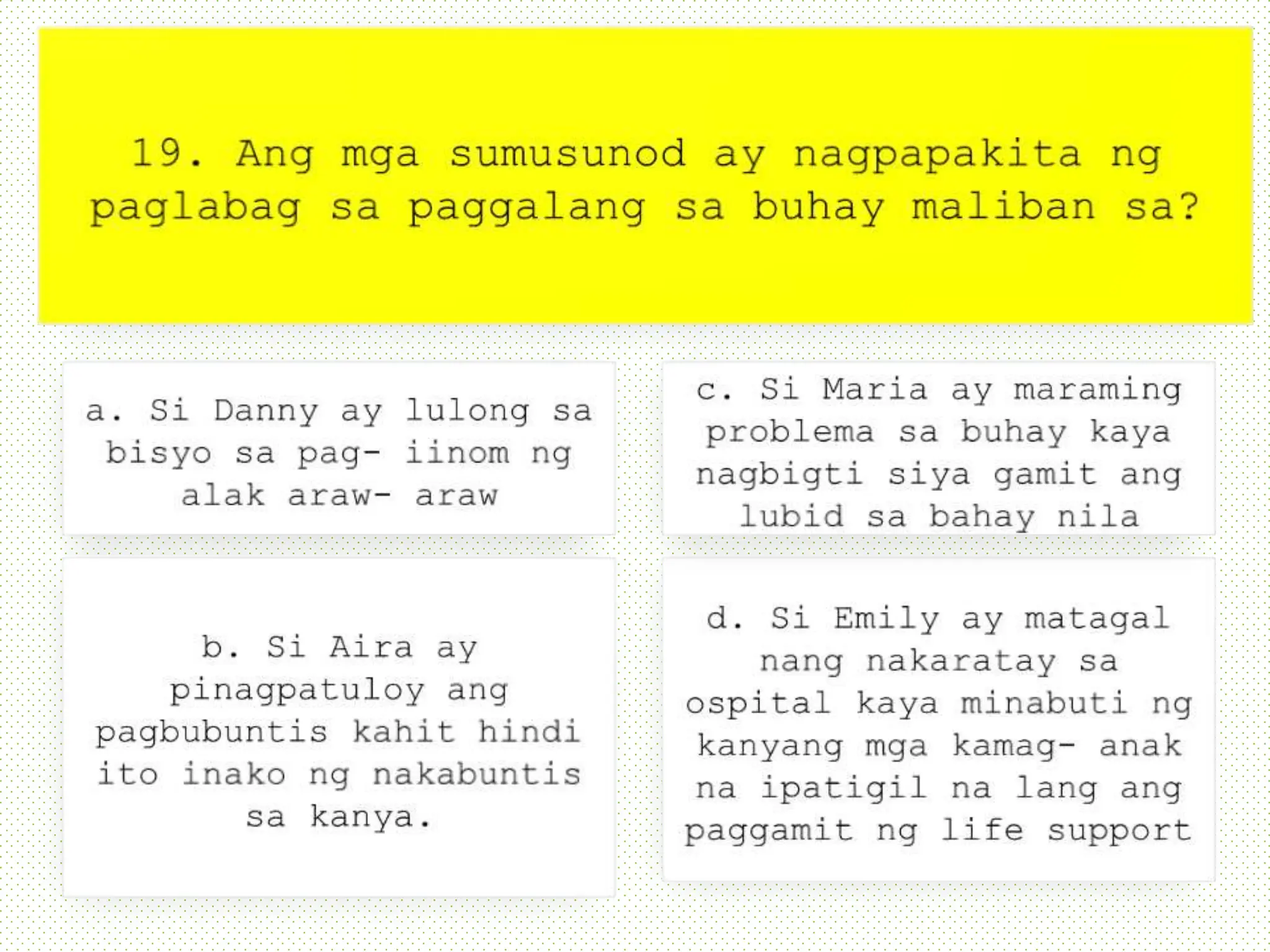 ESP 10 Assessment----------------------- | PPT