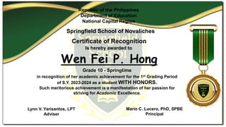 Grade-10-Cert..pptx that will make you happy | PPT