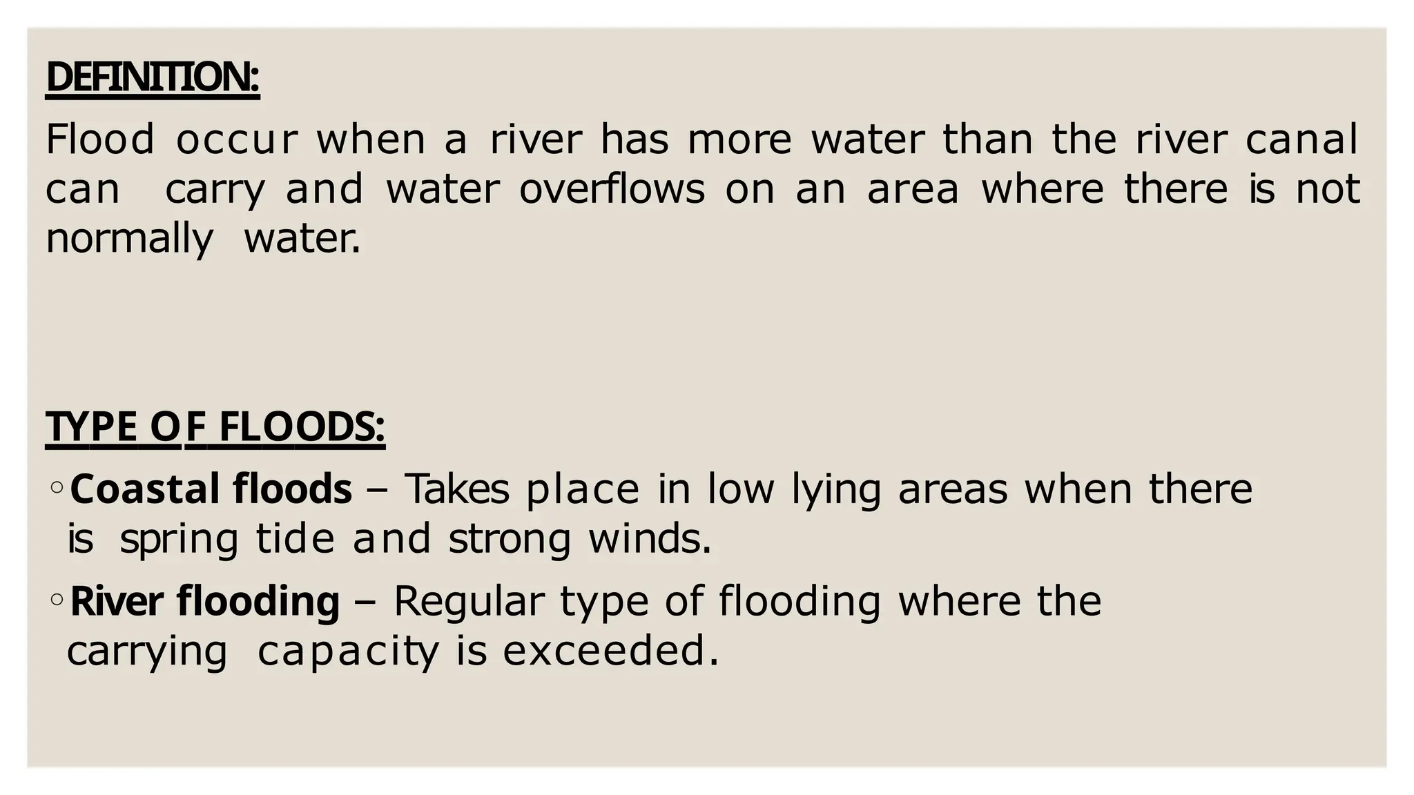 Grade Geography 10 Notes to explain how floods affect people and the ...