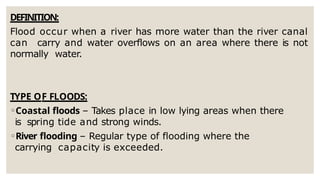 Grade Geography 10 Notes to explain how floods affect people and the ...