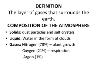 Geography power point presentation on atmosphere | PDF
