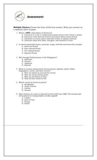 21st CENTURY LITERATURE | DOCX