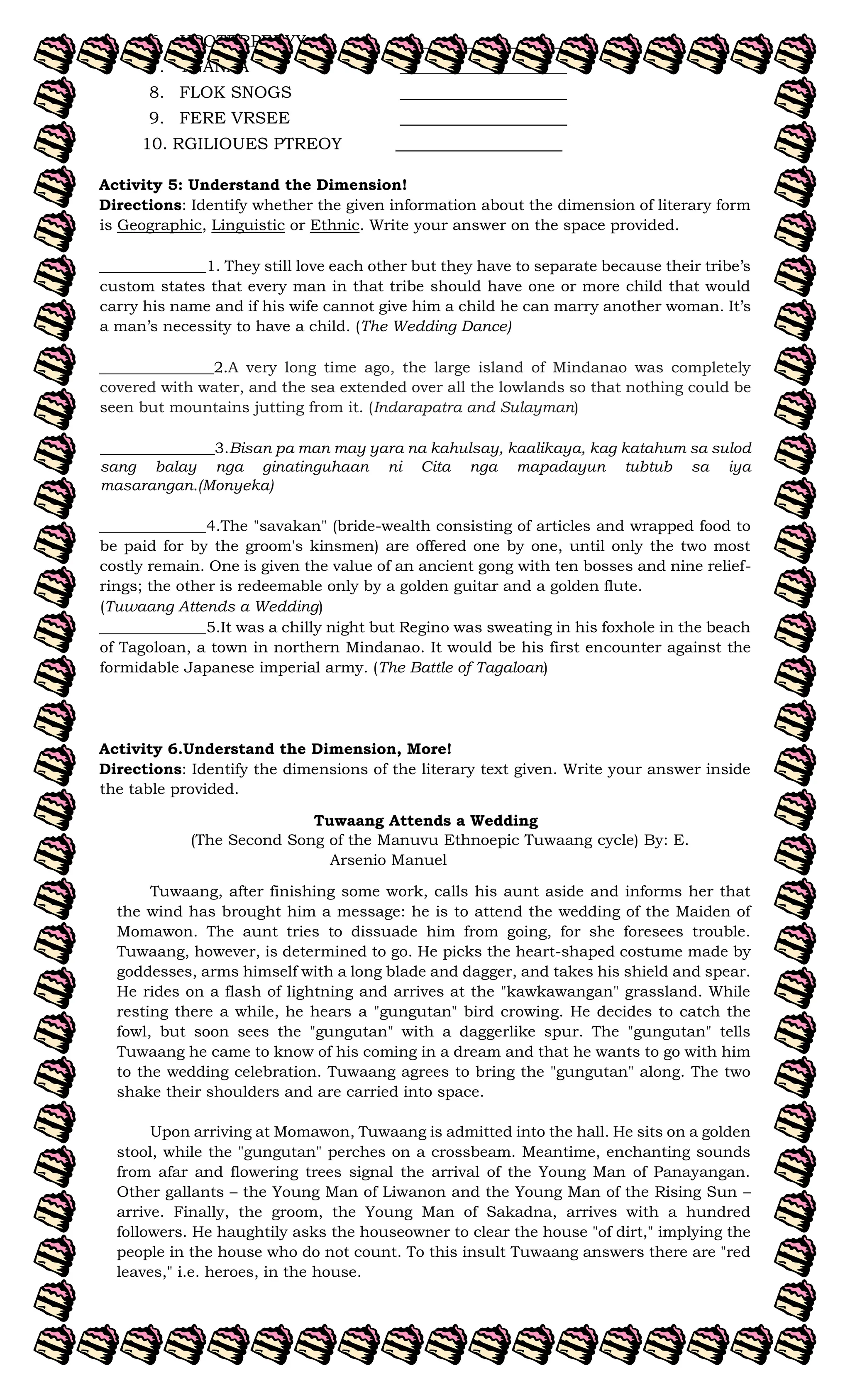 Dimensions of Philippine Literary History and Representative Texts and ...