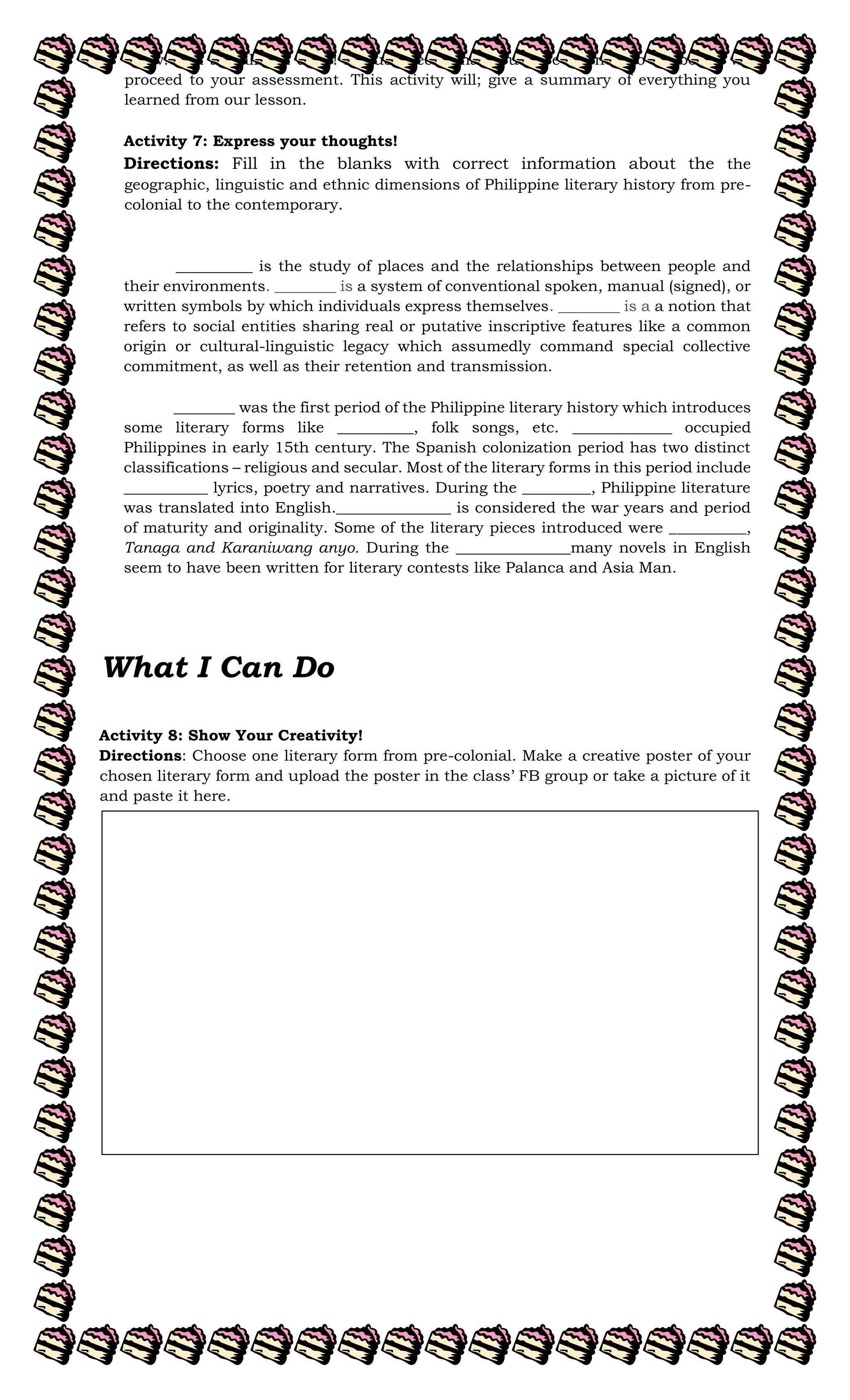 Dimensions of Philippine Literary History and Representative Texts and ...