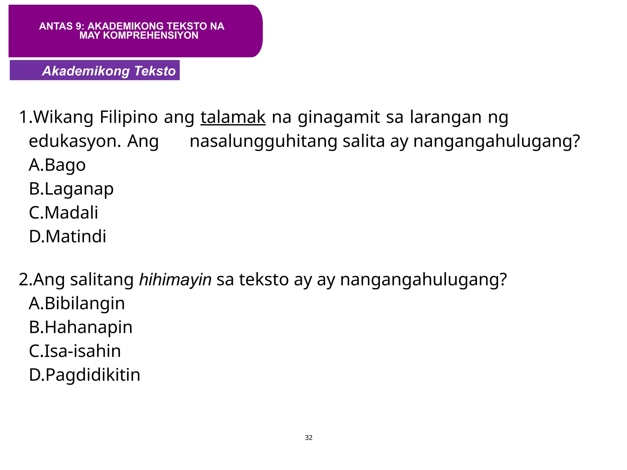 GRADE-11_FILIPINO_LEARNER letra ng 2024-2025 | PPTX