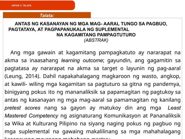 GRADE-12_FILIPINO_LEARNER_S-COPY-PPTP pagbasa | PPTX