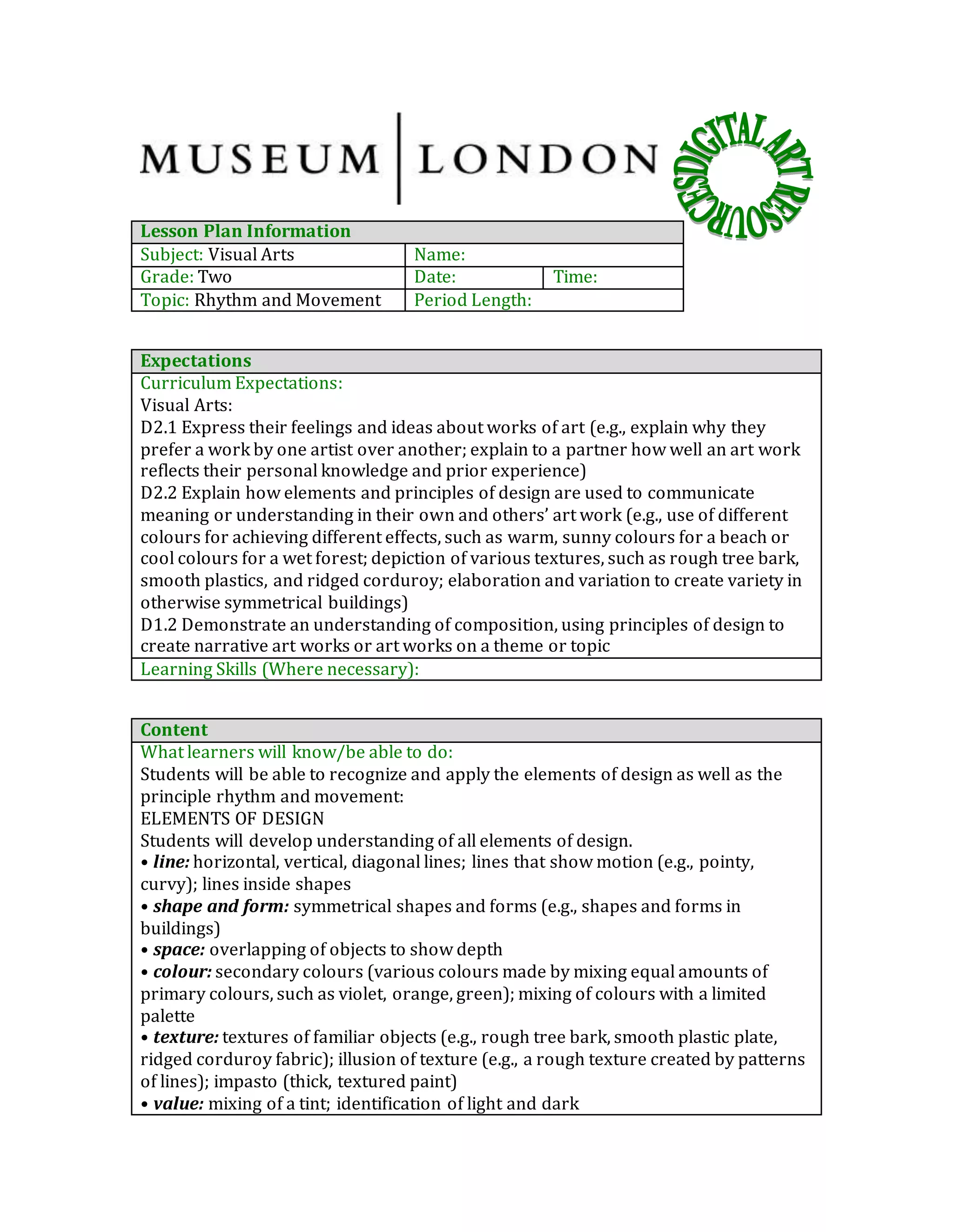 Grade 2-rhythm-art-lesson-plan | DOCX