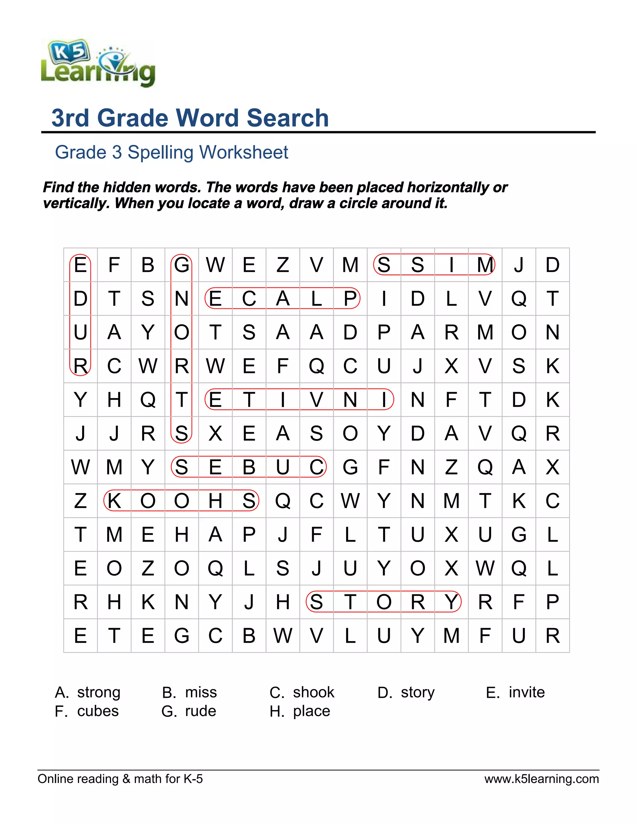 Grade 3-word-search-2 | PDF
