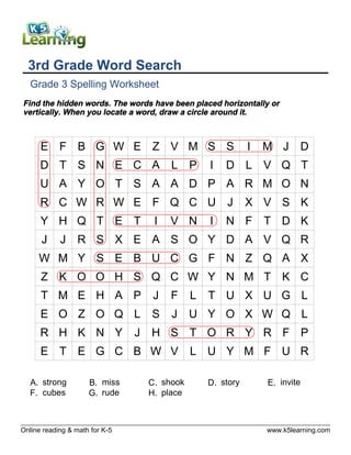 Grade 3-word-search-2 | PDF