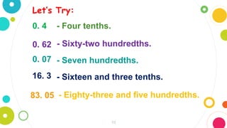 Grade-4-comparing and ordering of decimals | PPTX