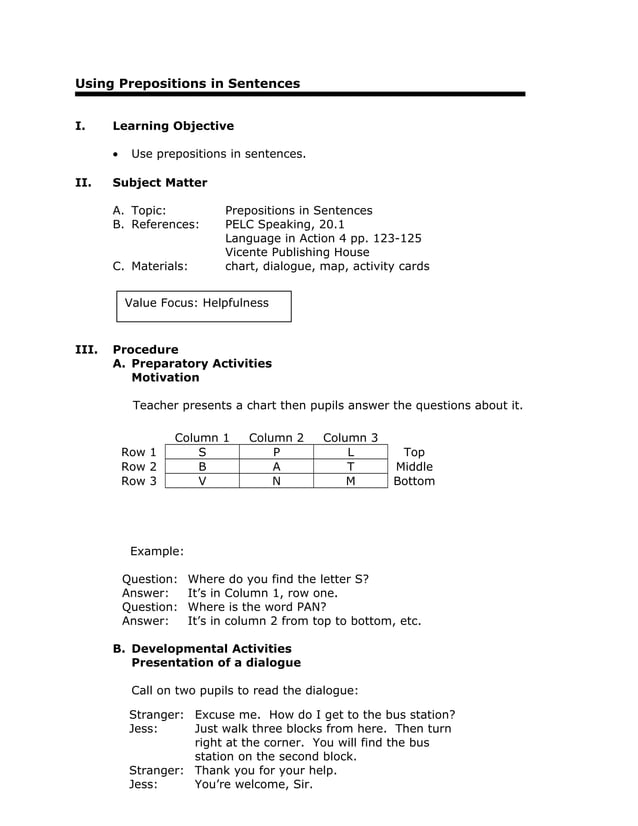 Grade 6-english-speaking-using-prepositions-in-sentences | DOC