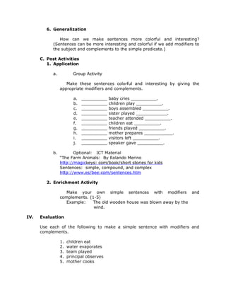 Grade 6-english-speaking-using-simple-sentences-with-phrases-as ...