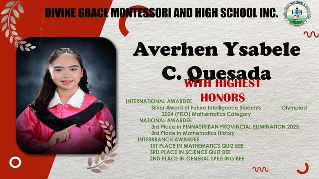 grade 6 powerpoint for their graduations. | PPT