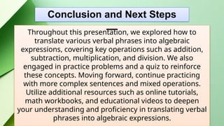 Grade-7-Quarter4 Translating Algebraic expression and phrase | PPT
