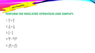 Grade 8-addition-and-subtraction-of-rational-expression | PDF