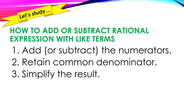 Grade 8-addition-and-subtraction-of-rational-expression | PDF | Physics ...