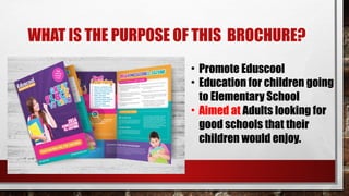 Brochure making for grade 8 Cambridge syllabus | PPTX