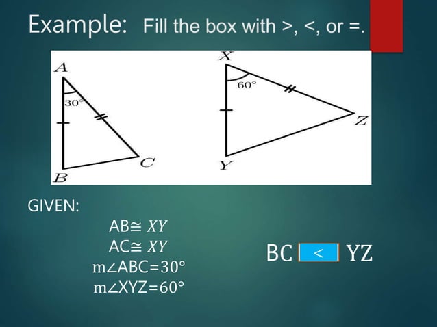 Hinge theorem grade 8 powerpoint presentation | PPTX