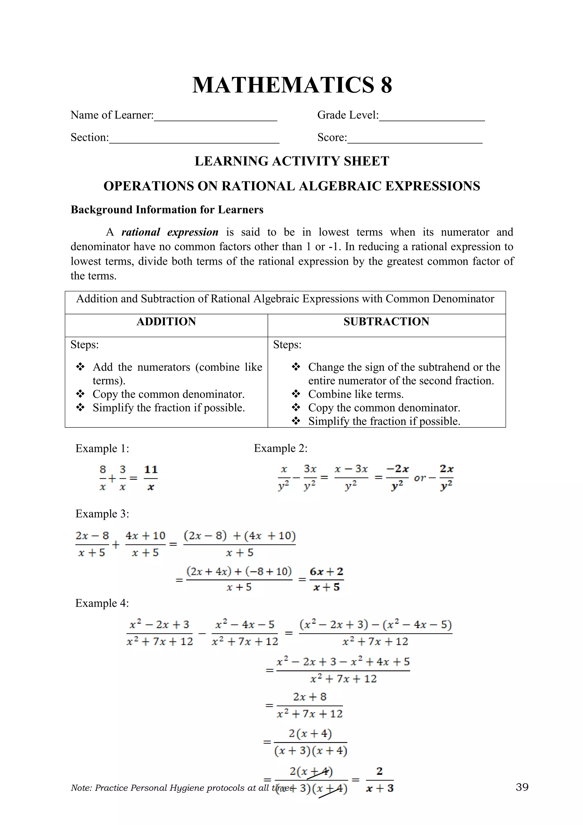 Grade-8-Mathematics-Final.pdf | Homework and Study | Education