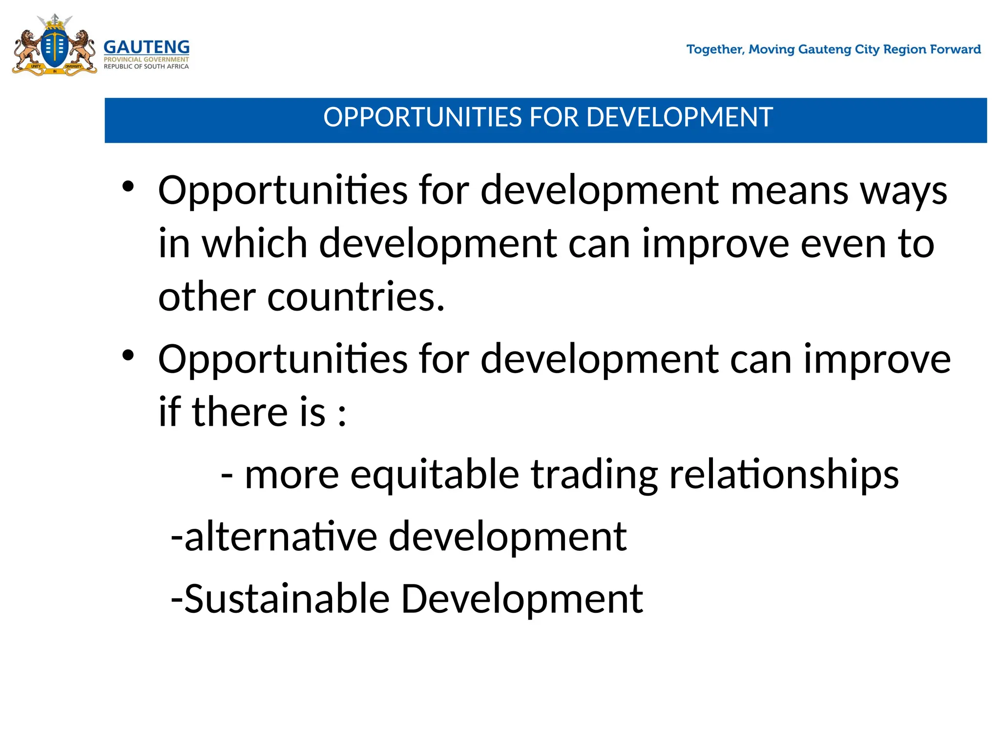 development Geography grade 9 power ppt | PPTX