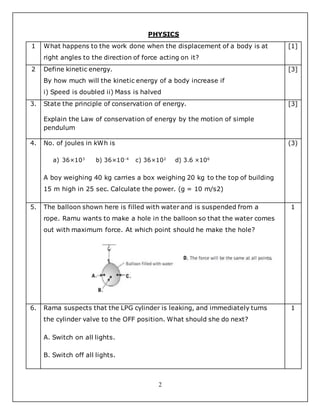 Grade 9 cbse pt-3 question paper | DOCX
