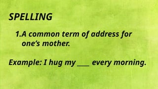 Grade 1 - Lesson 2 Familiar Terms of Address.pptx