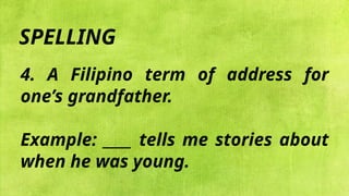 Grade 1 - Lesson 2 Familiar Terms of Address.pptx