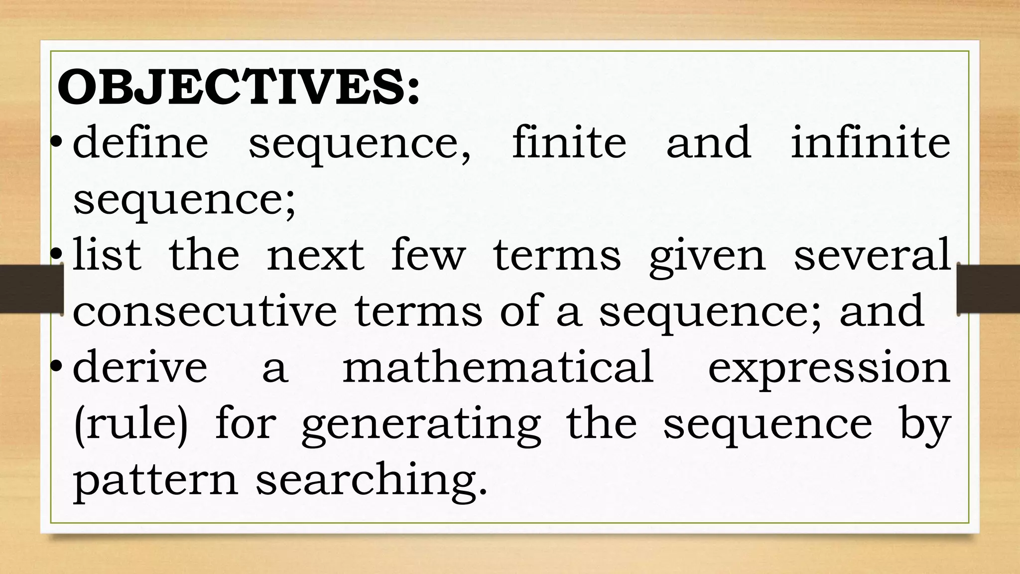 Patterns in Sequences | PDF