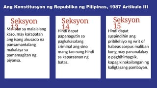GRADE 10- BILL OF RIGHTSGRADE 10- BILL OF RIGHTS | PPTX