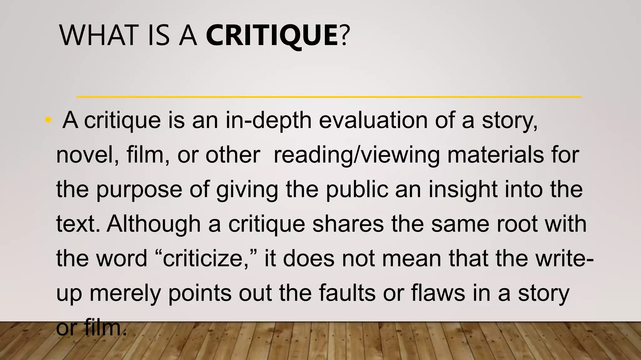 Grade 10- Compose an Independent Critique.pptx
