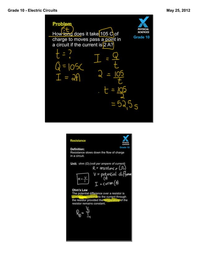 Grade 10 electric circuits | PDF | Physics | Science