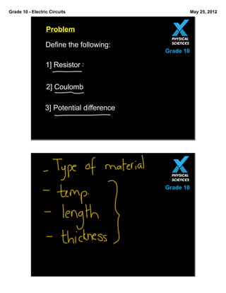 Grade 10 electric circuits | PDF